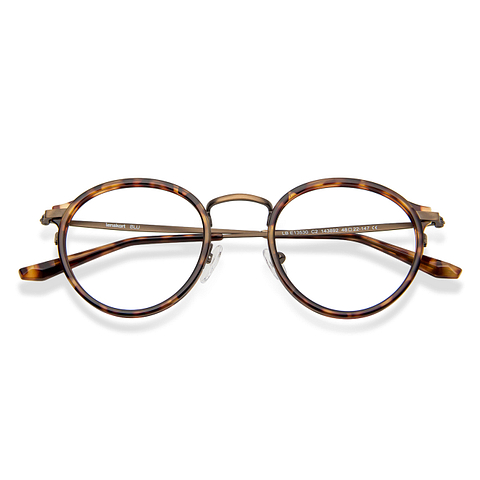 Buy Blue Block Screen Glasses: Tortoise Brown Full Rim Round Lenskart ...