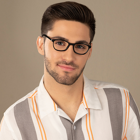 Buy Black Full Rim Rectangle Vincent Chase Classic Acetate VC E13676-C1 ...