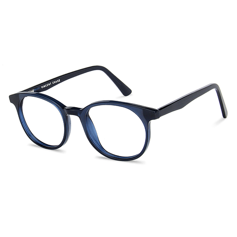 Buy Blue Full Rim Round Vincent Chase Classic Acetate VC E13677-C1 ...