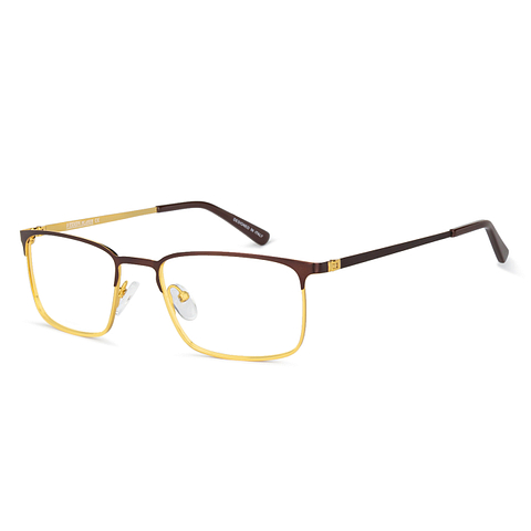 Gold Brown Full Rim Rectangle Vincent Chase SLEEK STEEL VP051 -C2 ...