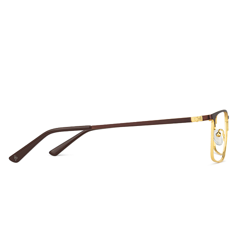 Gold Brown Full Rim Rectangle Vincent Chase SLEEK STEEL VP051 -C2 ...