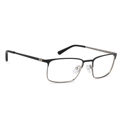 Buy Gunmetal Black Full Rim Rectangle Vincent Chase SLEEK STEEL VP051 ...