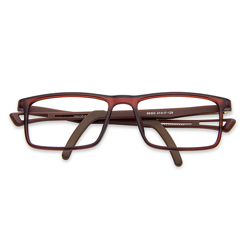 Buy Kids Glasses: Matte Brown Black Brown Full Rim Rectangle Kids 8-12 ...