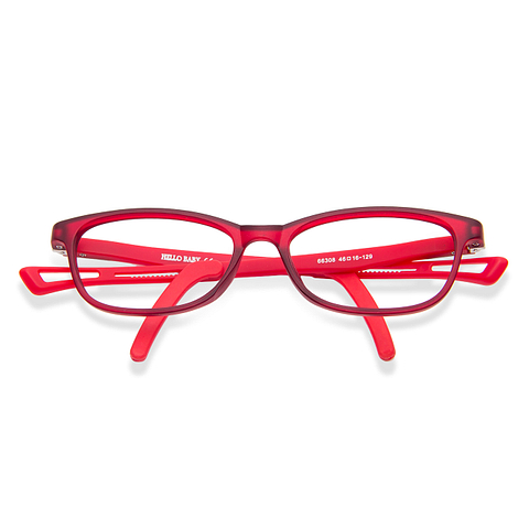 Buy Kids Glasses: Matte Maroon Grey Red Full Rim Rectangle Kids 5-8 yrs ...