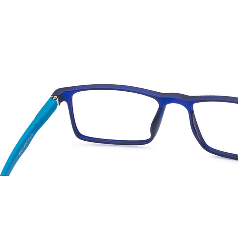 Buy Kids Glasses: Matte Blue Black Sky Blue Full Rim Rectangle Kids 2-5 ...