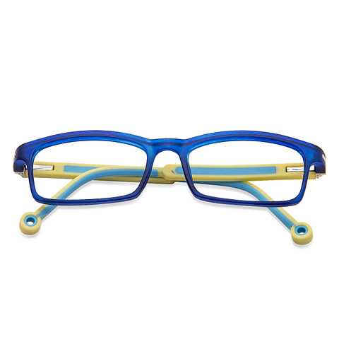 Blue Yellow Sky Blue Full Rim Rectangle Kids (5-8 yrs) Yohee Owlers MJ ...