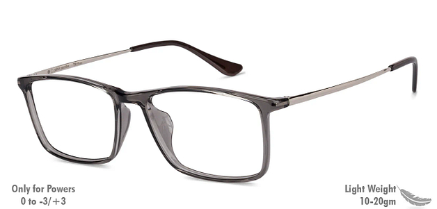 Buy John Jacobs Grey TR90 Rectangle Spectacles Online || Lenskart ...