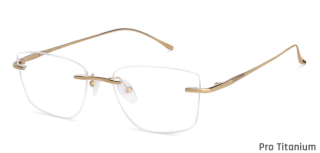 Buy John Jacobs Gold Titanium Square Spectacles Online || Lenskart ...