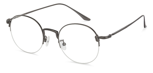 Buy John Jacobs Grey Titanium Round Spectacles Online || Lenskart ...