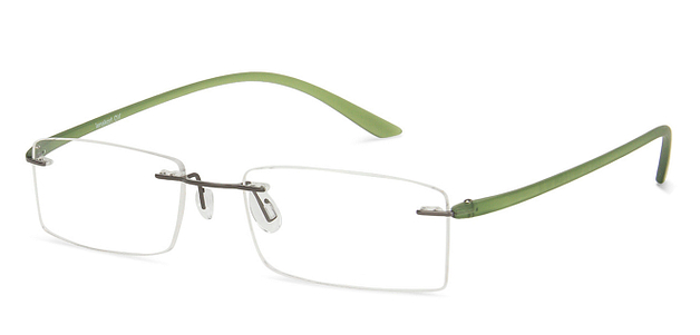 Buy Gunmetal Green Rimless Rectangle Lenskart Air Essentials LA 0315-C3 ...