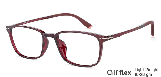Buy Lenskart Air Red Ultem Rectangle Spectacles Online || Lenskart ...