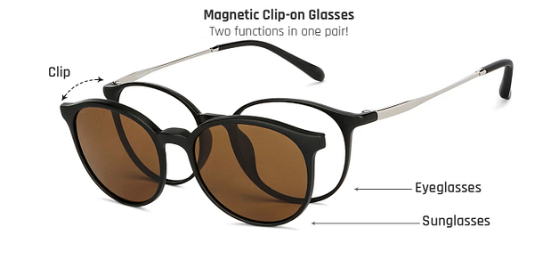 Black Silver Black Brown Solid Full Rim Round Lenskart Air Clip On LA ...