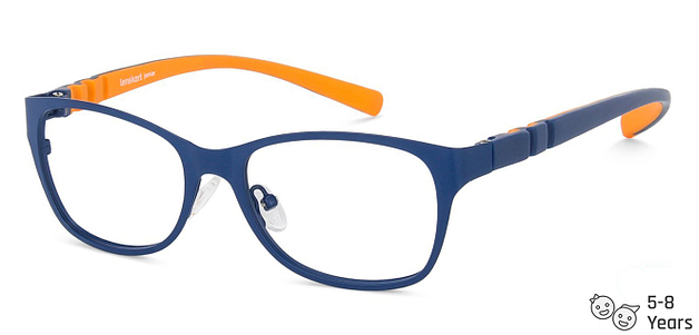 Kids Glasses: Blue Orange Full Rim Rectangle Kids (5-8 yrs) Lenskart ...