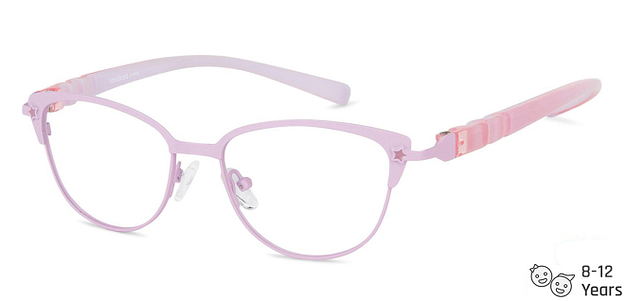 Kids Glasses: Pink White Full Rim Cat Eye Kids (8-12 yrs) Lenskart ...