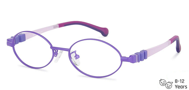 Kids Glasses: Purple Pink Purple Full Rim Oval Kids (8-12 yrs) Lenskart ...