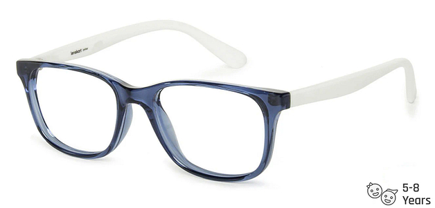Blue Transparent White Full Rim Rectangle Kids (5-8 yrs) Lenskart ...