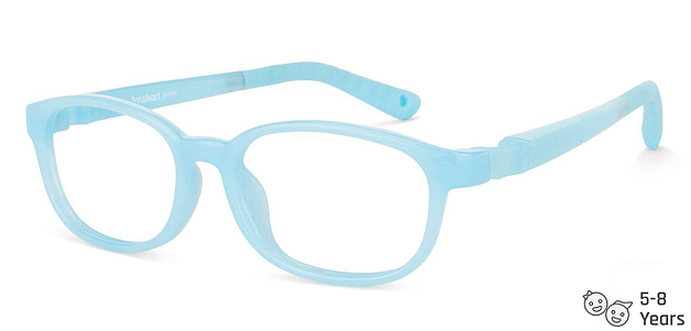 Kids Glasses: Sky Blue Full Rim Oval Kids (5-8 yrs) Lenskart Junior LKJ ...