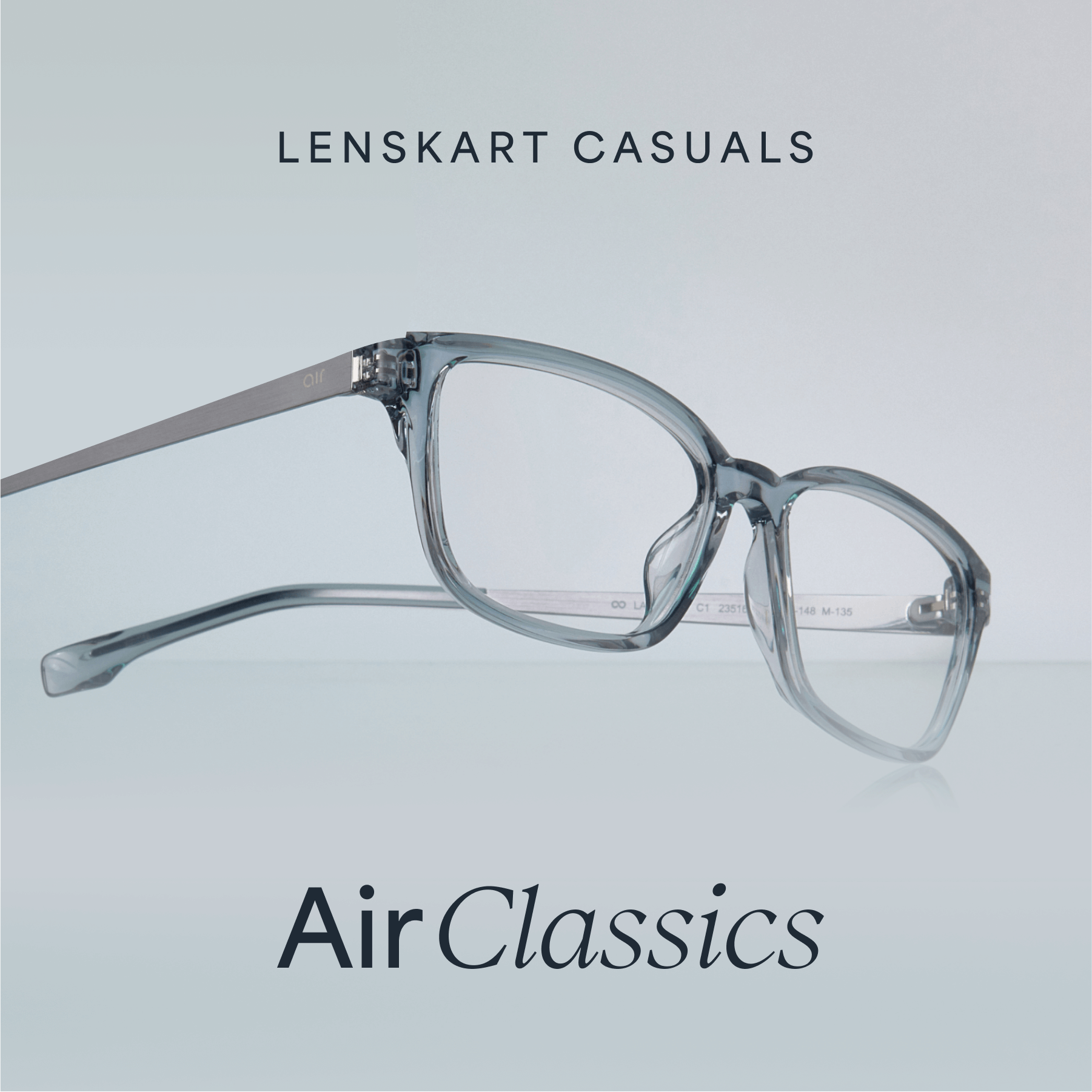 Blue Full Rim Rectangle Lenskart Air CLASSIC LA E18151 Eyeglasses