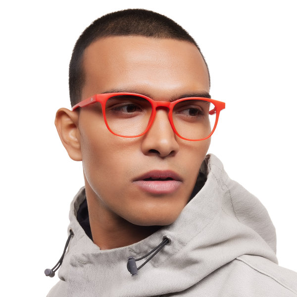 Flame Full Rim Wayfarer Lenskart HUSTLR LB E15417-W C9 Eyeglasses