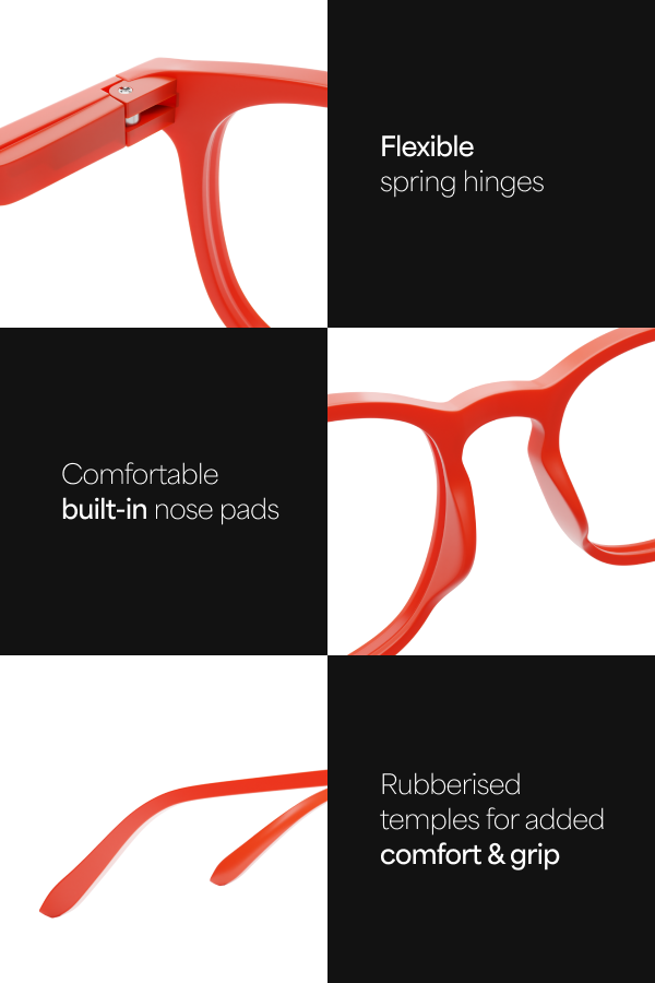 Flame Full Rim Wayfarer Lenskart HUSTLR LB E15417-W C9 Eyeglasses