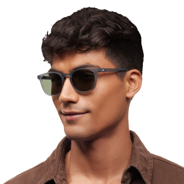 Grey Stone Full Rim Square Lenskart HUSTLR VC S15999 C5 sunglasses