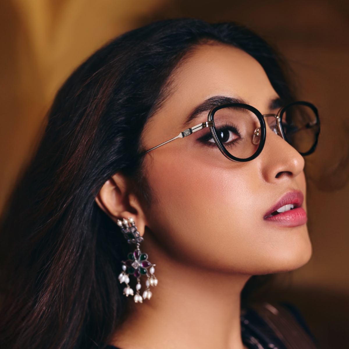 Black Silver Full Rim Square Lenskart Studio LK E18445 Eyeglasses