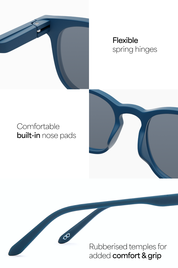 Buy Navy Blue Full Rim Square Lenskart HUSTLR LA E15417-XW C29 ...